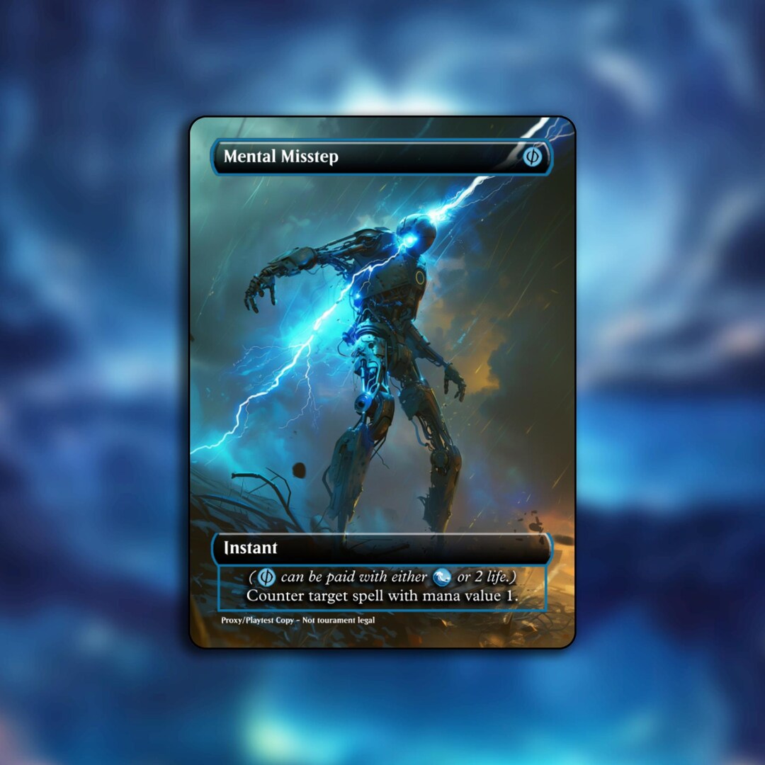 Mental Misstep MTG Proxy - Borderless Frame - Custom Art Game Card for ...