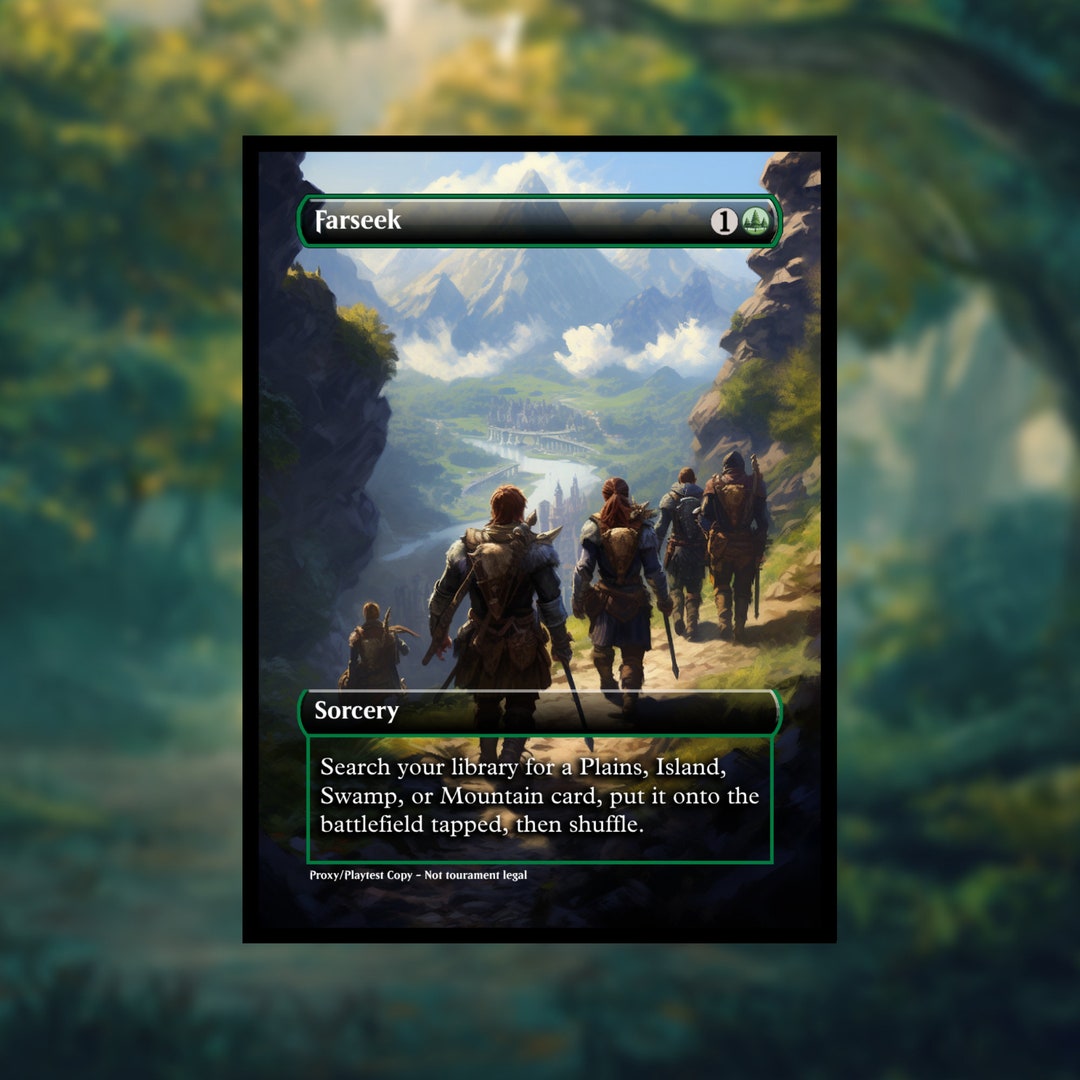 Farseek MTG Proxy Clear Frame Custom Art Game Cards for Commander Proxy ...