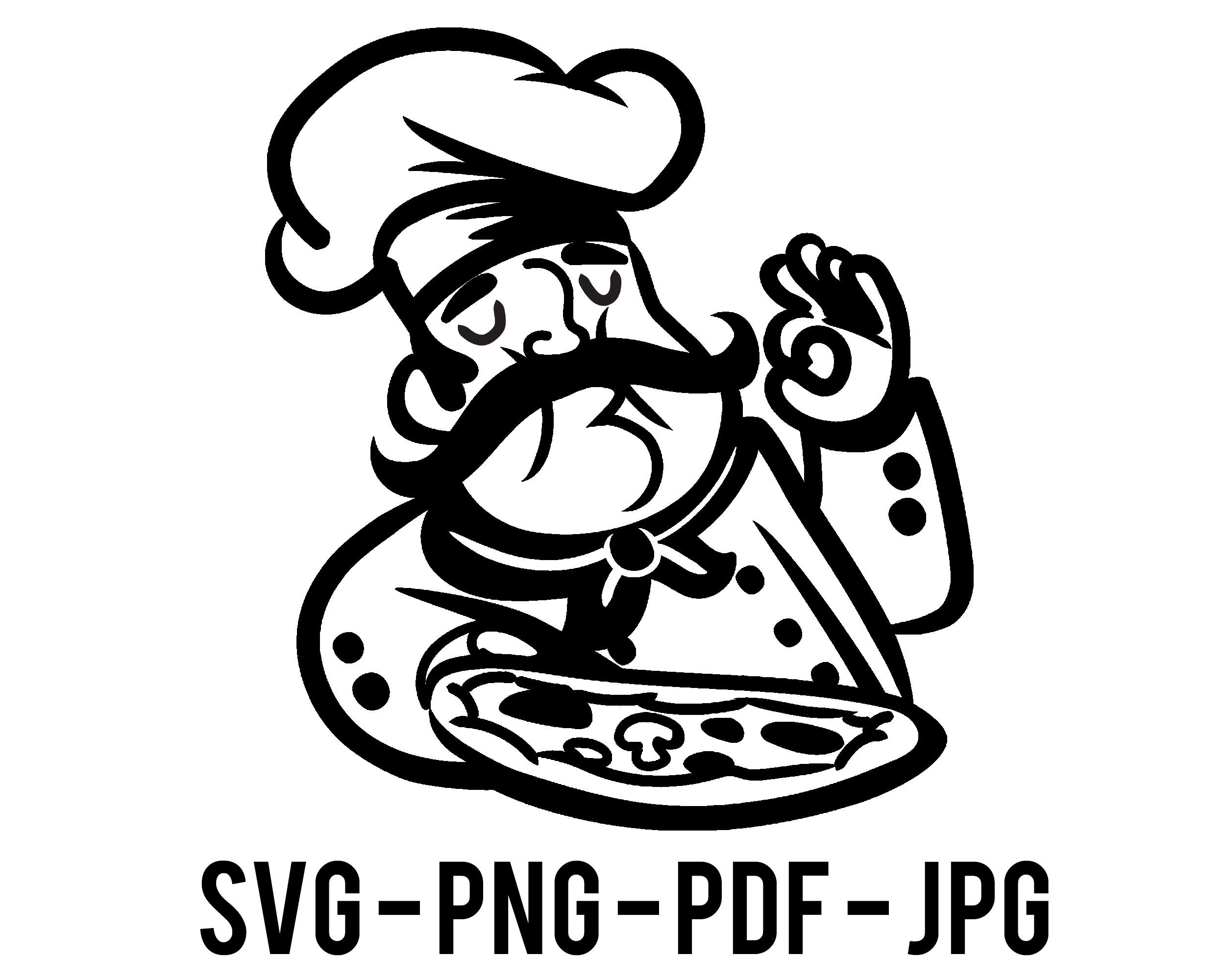 Pizza Chef Clip Art Black And White