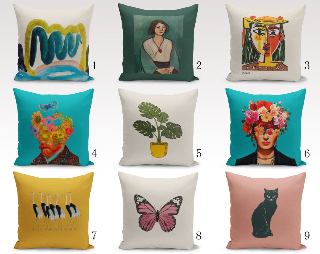 Artistic Impressions:captivating Prints on Throw Pillows, Decorative ...