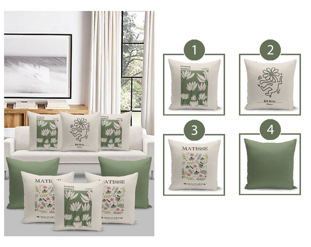 Henri Matisse Floral Art Pillow Covers, Decorative Throw Pillow ...