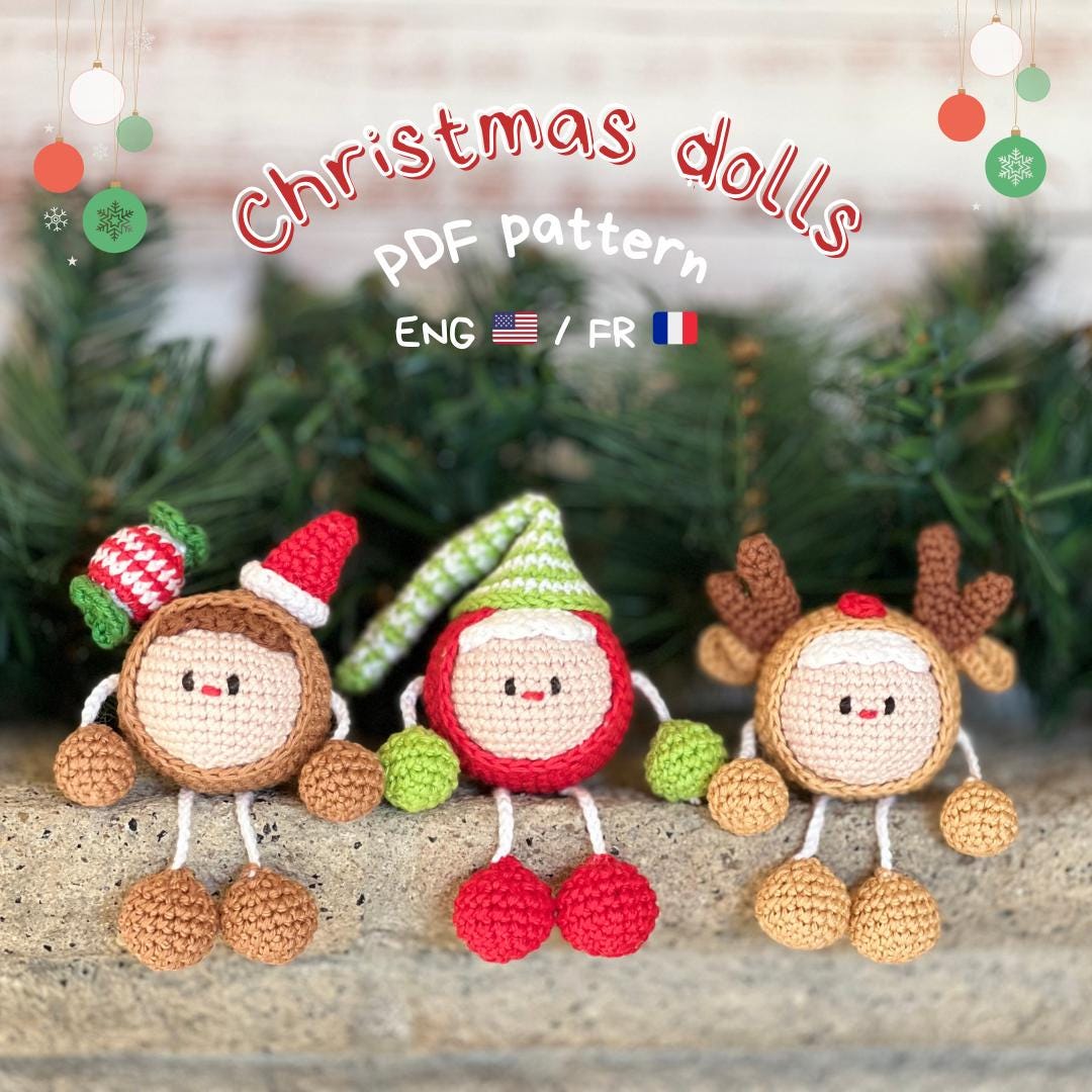 Christmas Amigurumi Bundle Crochet Pattern, Christmas Dolls, PDF ...