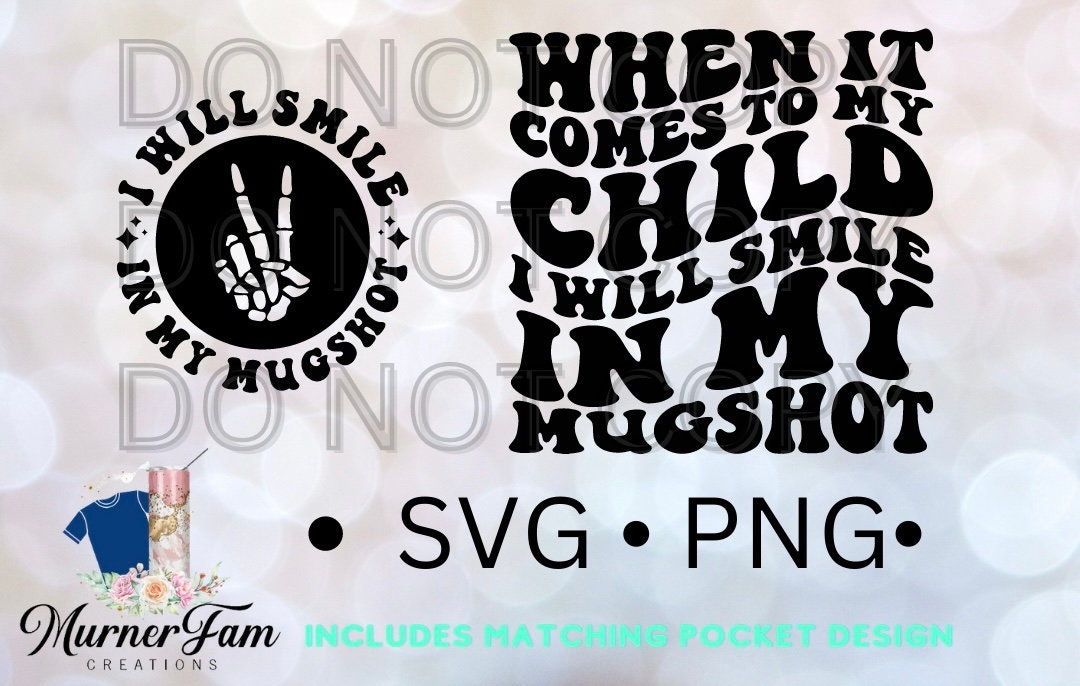 Smile in Mugshot SVG PNG - Etsy