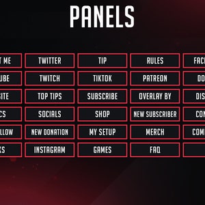 Animated Red Overlay Package | Red Twitch Overlay Pack | Scenes ...