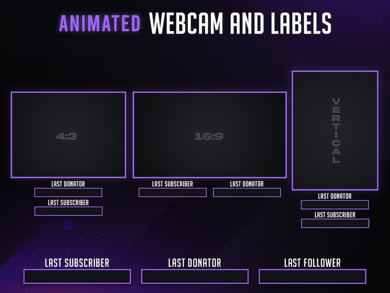 ANIMATED Purple Twitch Full Package | Purple Live Pack | Simple Purple ...
