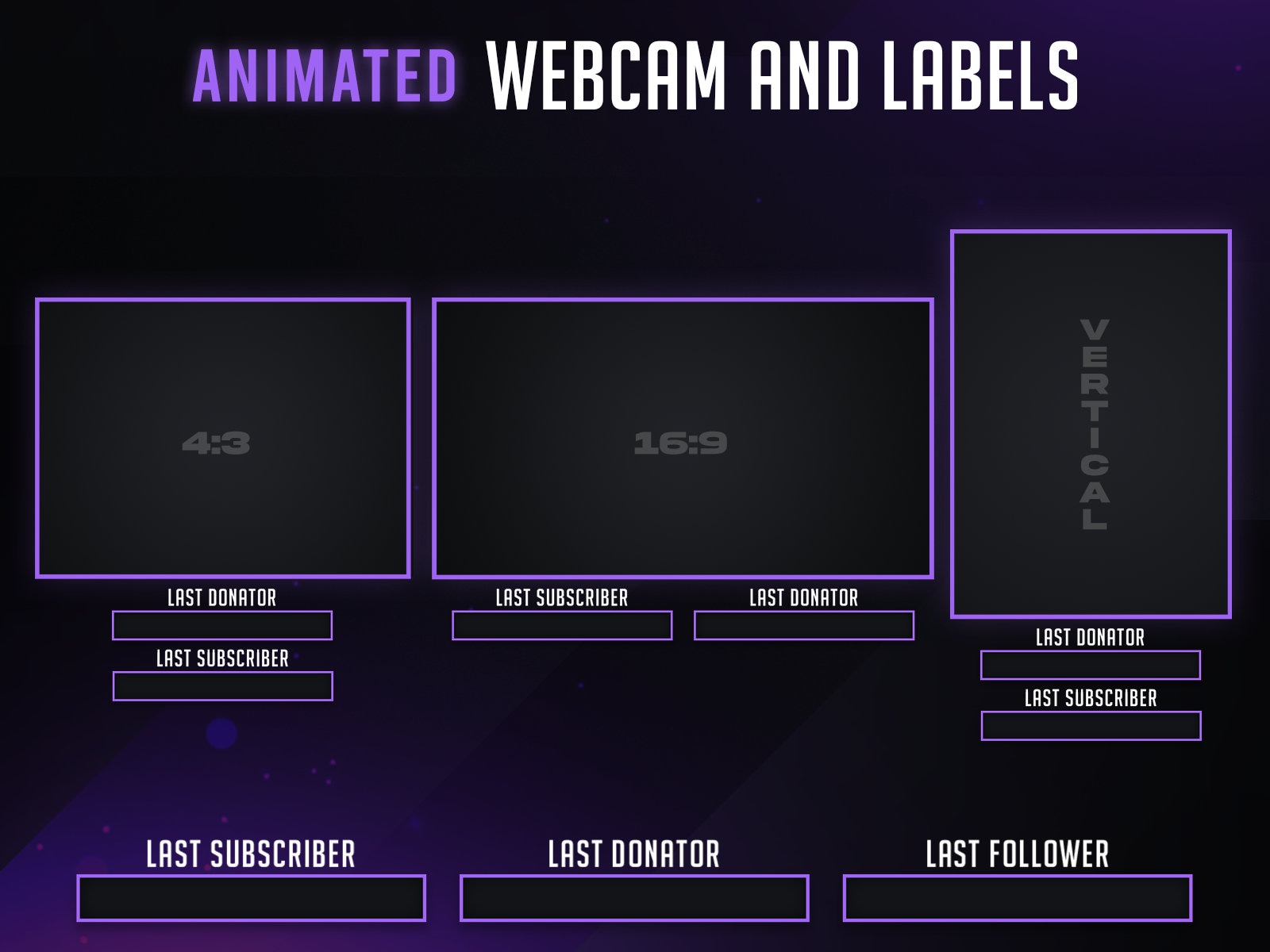ANIMATED Purple Twitch Full Package | Purple Live Pack | Simple Purple ...