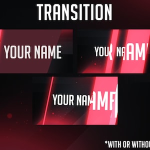 Animated Red Overlay Package | Red Twitch Overlay Pack | Scenes ...