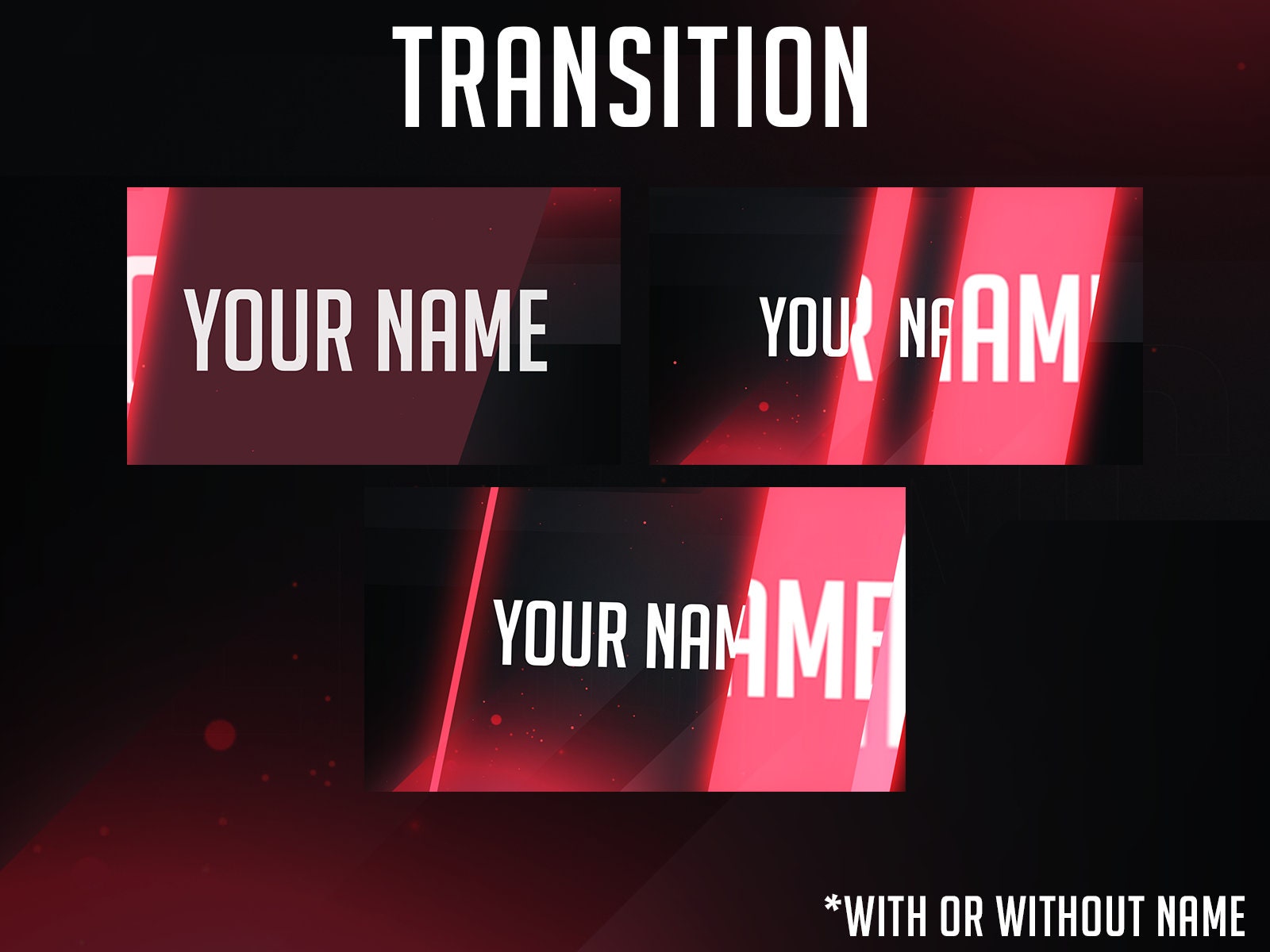 Animated Red Overlay Package | Red Twitch Overlay Pack | Scenes ...