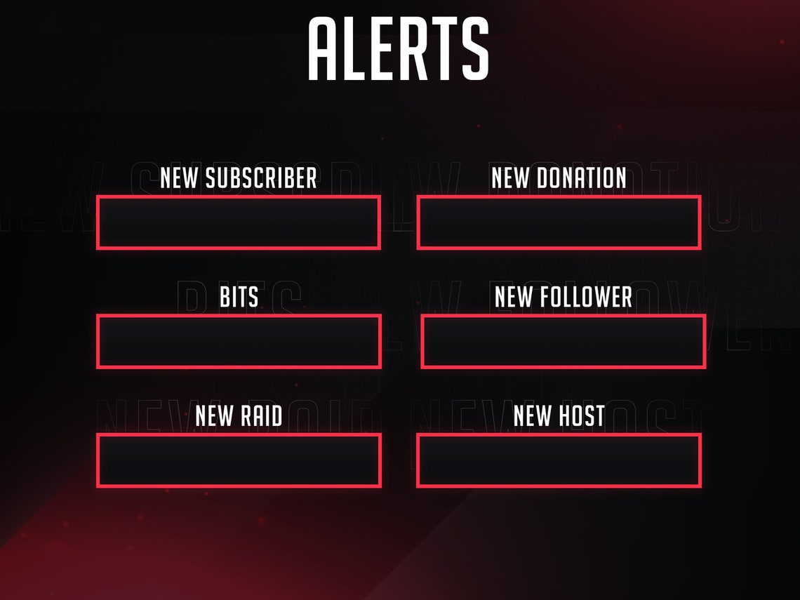 Animated Red Overlay Package | Red Twitch Overlay Pack | Scenes ...