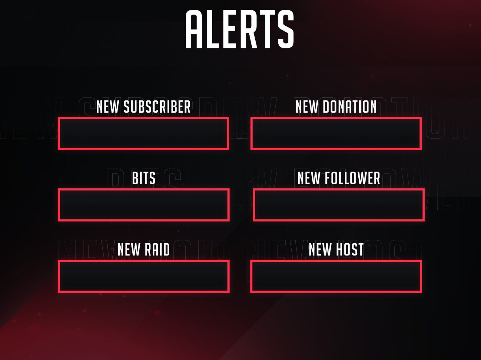 Animated Red Overlay Package | Red Twitch Overlay Pack | Scenes ...