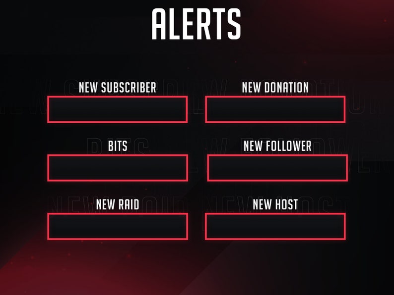 Animated Red Overlay Package | Red Twitch Overlay Pack | Scenes ...