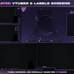 ANIMATED Goth Twitch Overlay | Witchy Twitch Overlay | Vtuber Overlay Pack | Celestial Gothic ...