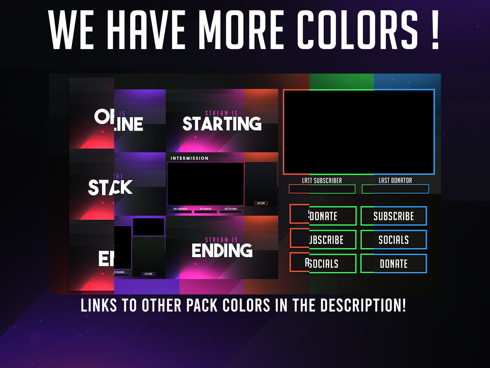 ANIMATED Purple Twitch Full Package | Purple Live Pack | Simple Purple ...
