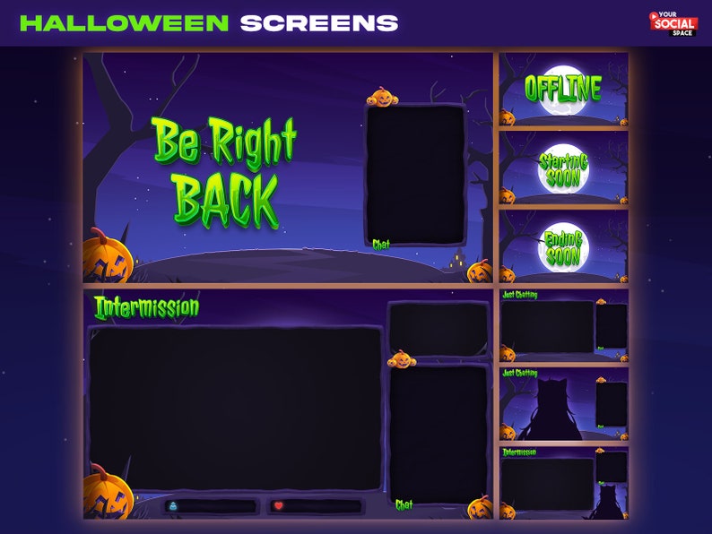 Halloween Stream Overlay | Witch Twitch Overlay | Halloween Twitch ...