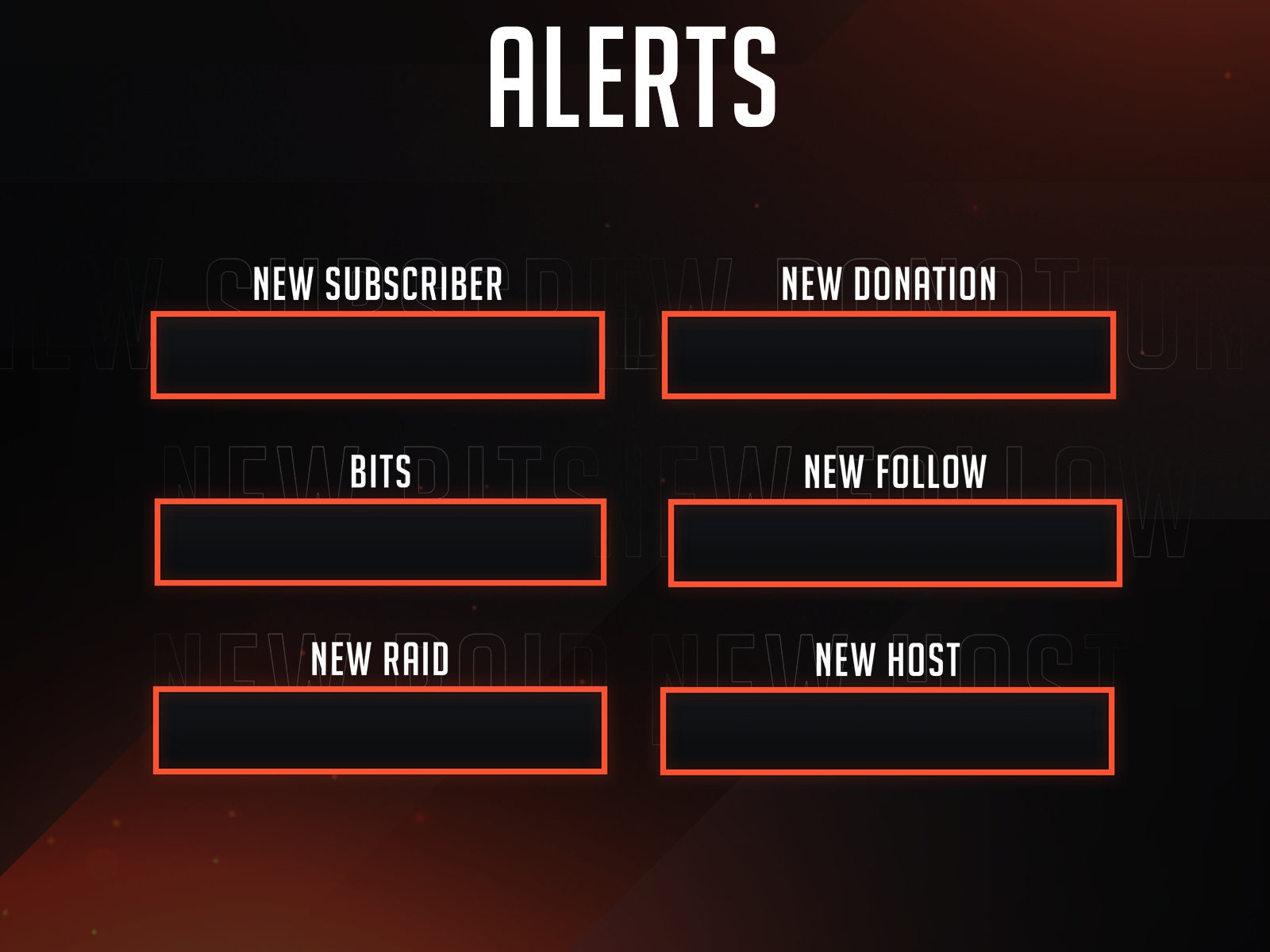 Animated Orange Twitch Overlay Package | Orange Twitch Overlay Animated ...