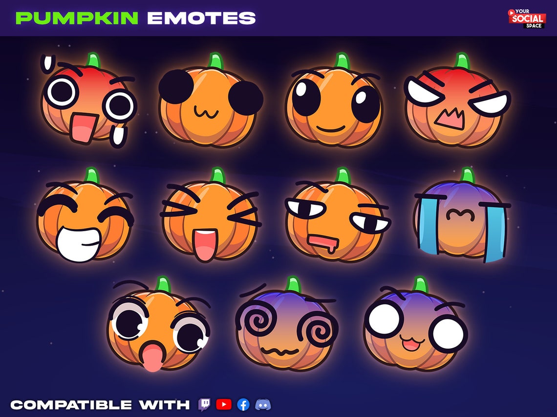 ANIMATED Halloween Stream Overlay | Animated Pumpkin Twitch Overlay ...