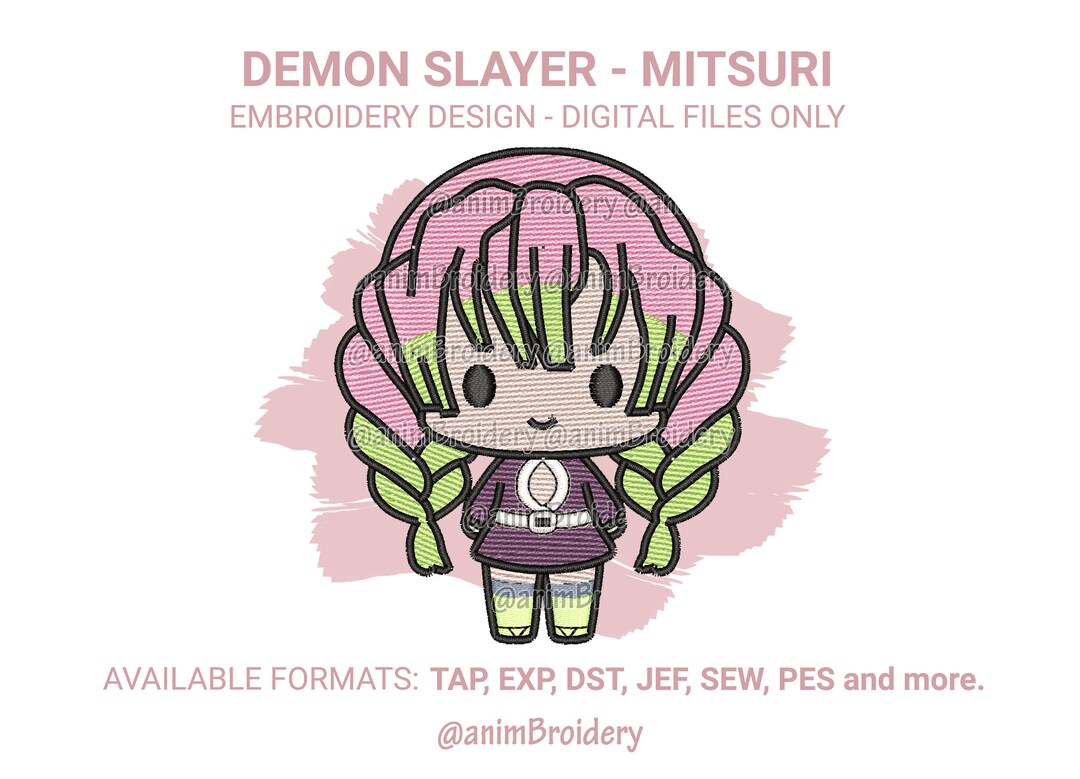 Love Anime Fan Art Embroidery Instant Download Anime Embroidery Design Machine Embroidery