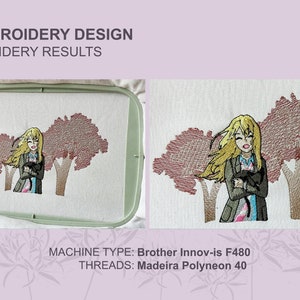 Anime Embroidery Design, Machine Embroidery File, Anime Fan Art ...