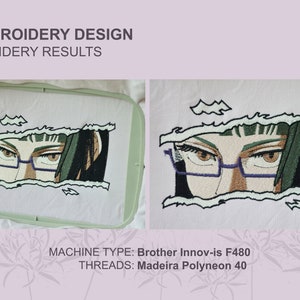 Anime Fan Art Embroidery, Instant Download, Anime Embroidery Design ...