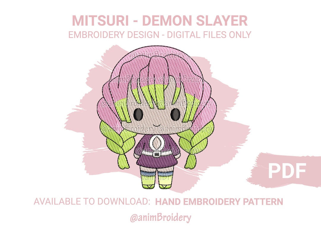 Anime Hand Embroidery Pattern, Hand Embroidery Design, Anime Fan Art ...