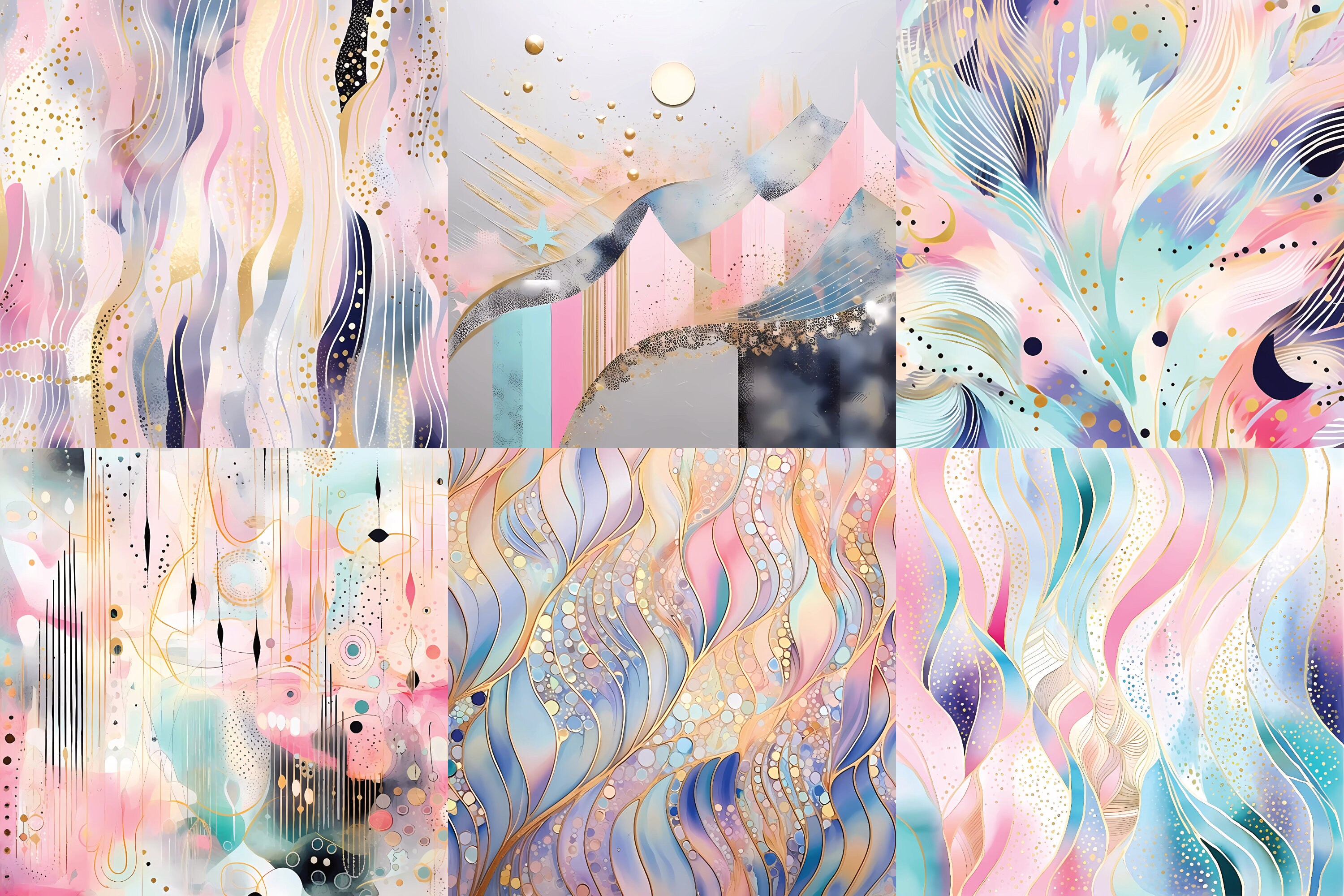 Abstract Pastel Background Printable Digital Papers. Ideal for Posters ...