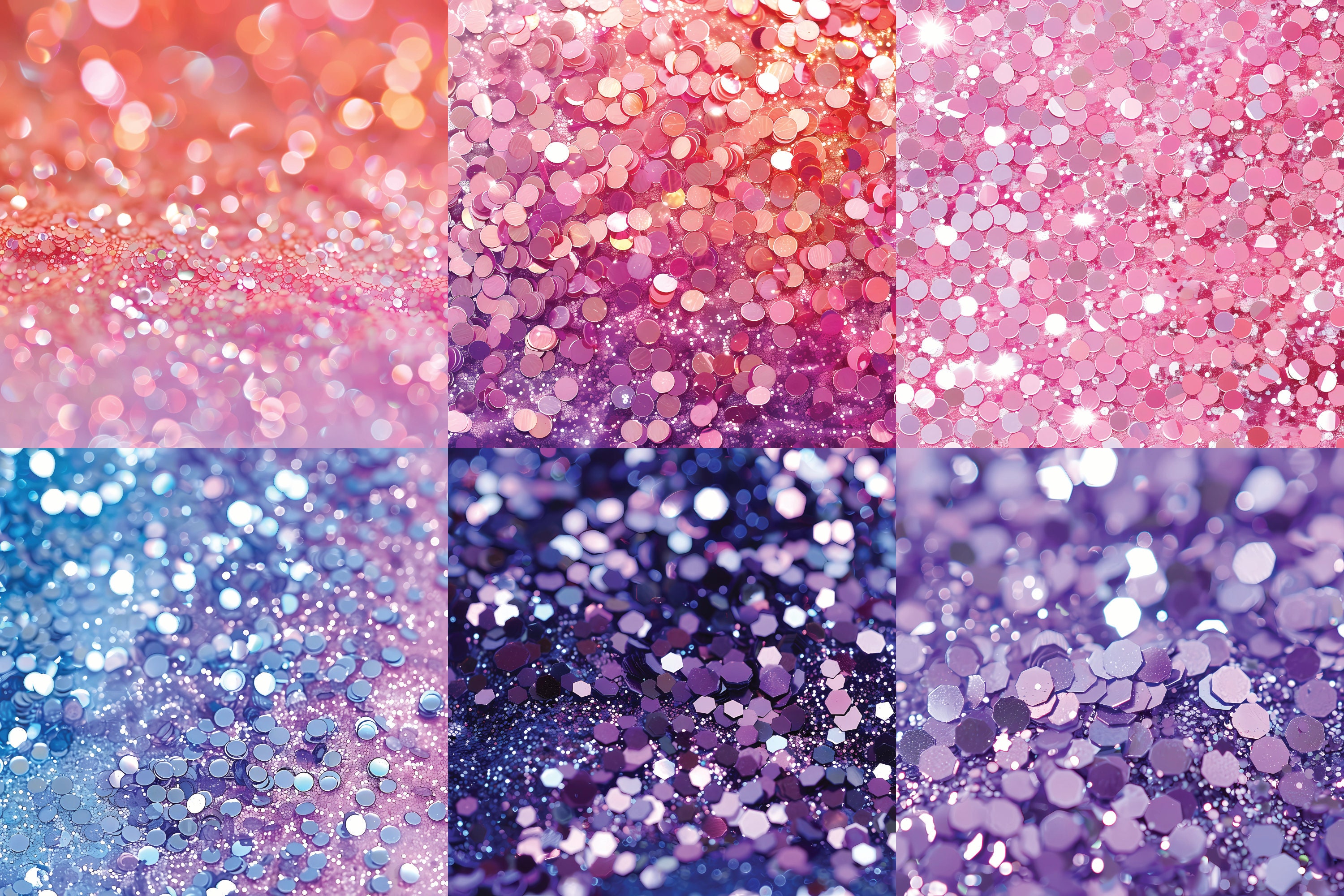 Glitter and Sequin Background Printable Digital Papers for Paper Crafts ...