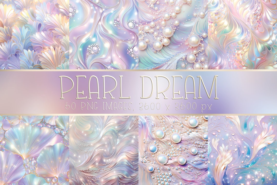 Pastel Iridescent Pearl Background Printable Digital Papers for ...