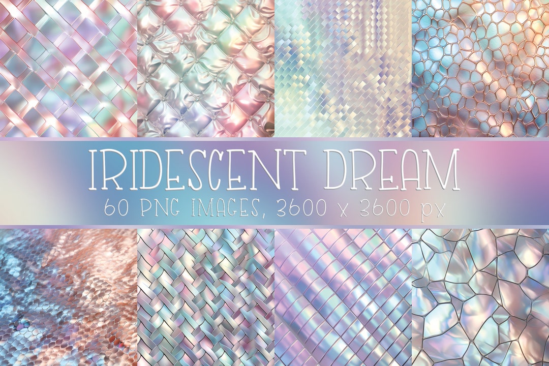 Iridescent Pastel Backgrounds | Printable Digital Papers for ...