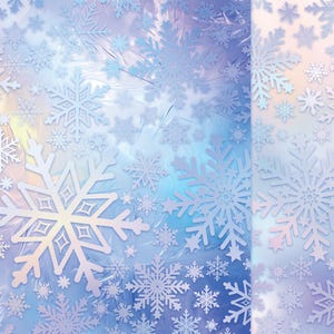 Festive Snowflake Digital Papers, Pastel Winter Patterns, Holiday ...