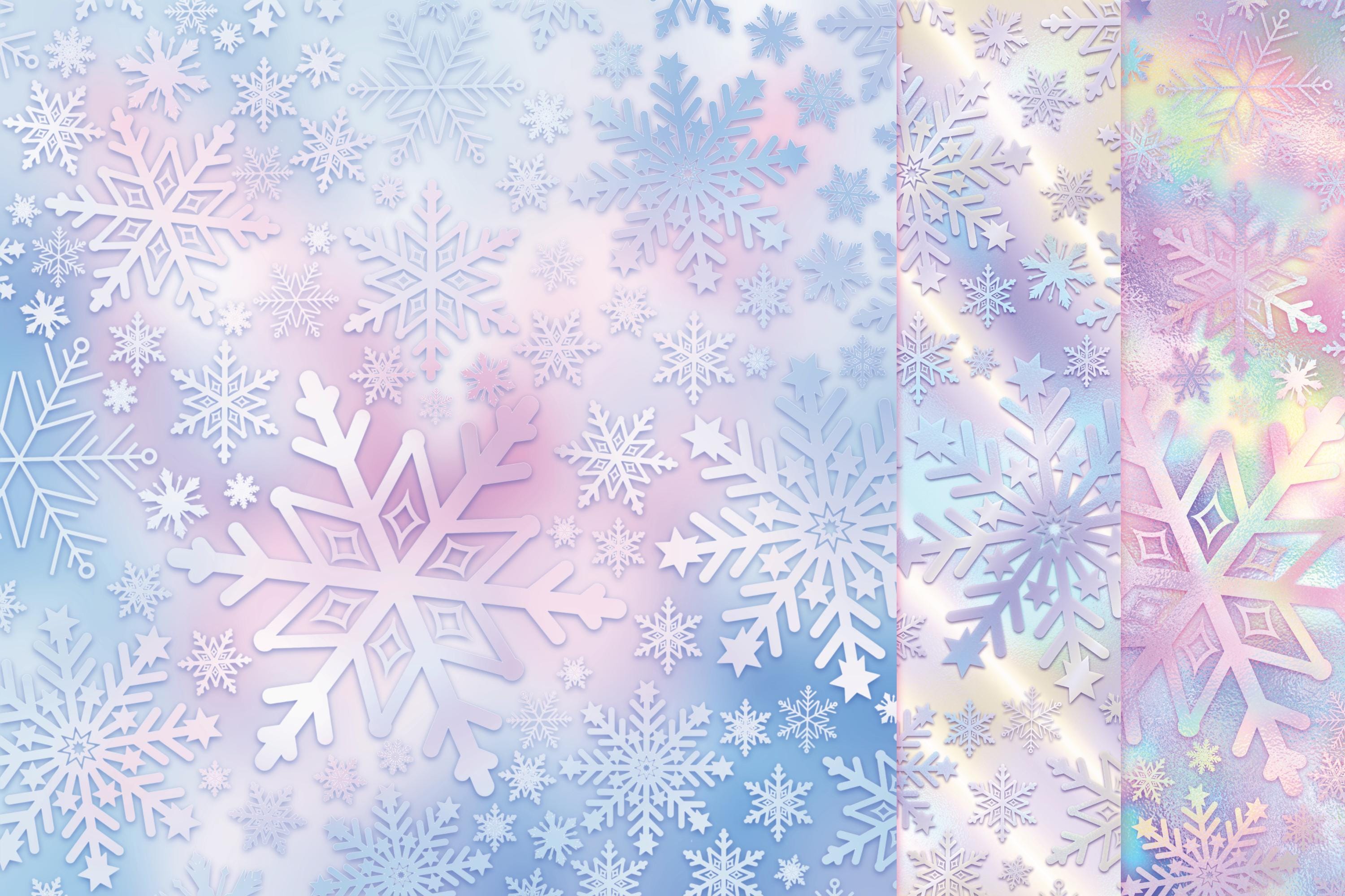 Festive Snowflake Patterns for Holiday Crafts and Cards I Digital ...