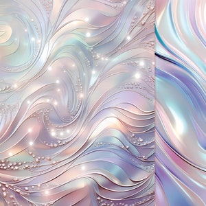 Pastel Iridescent Pearl Background Printable Digital Papers for ...