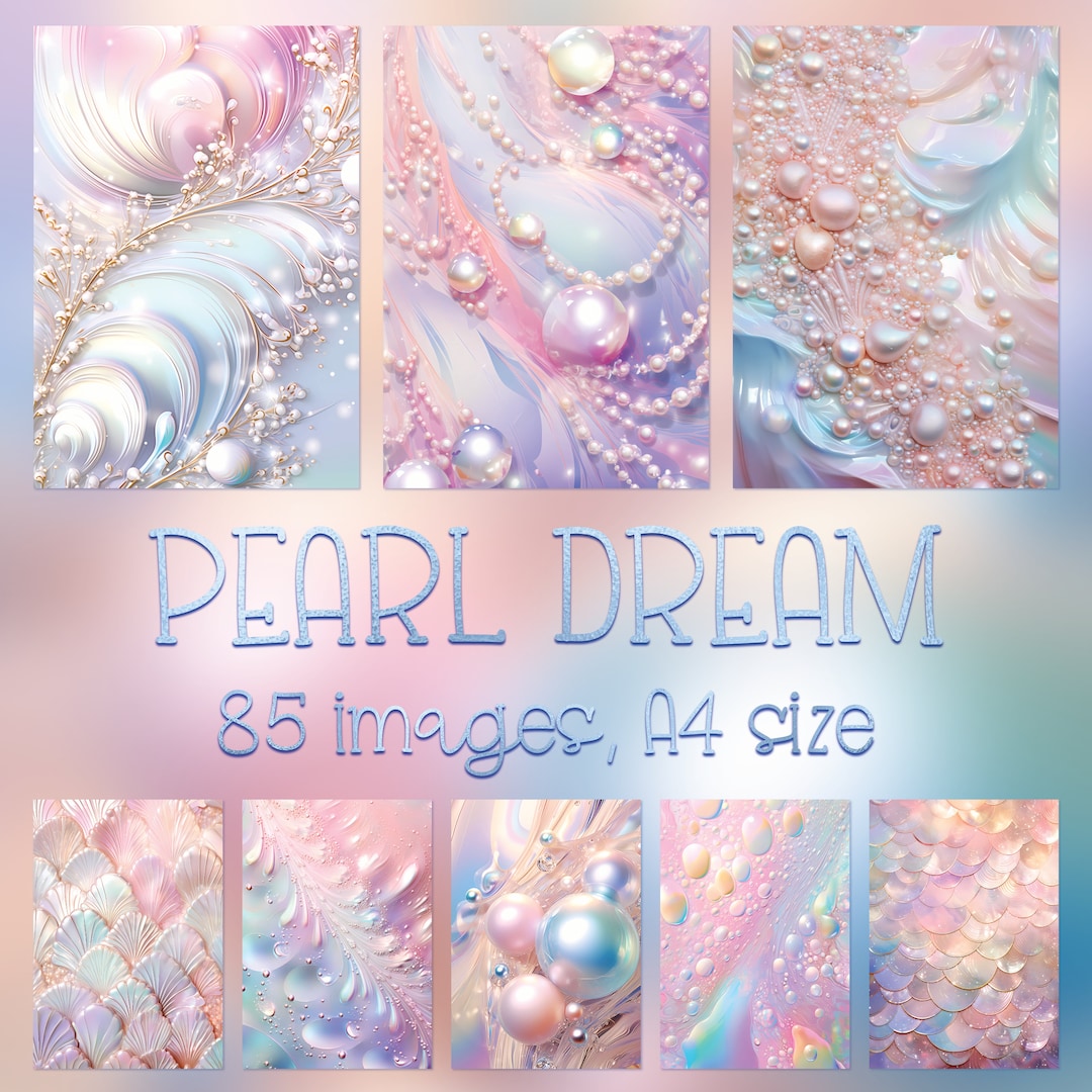 Pastel Pearl Printable Digital Papers. Ideal for Albums, Junk Journals ...