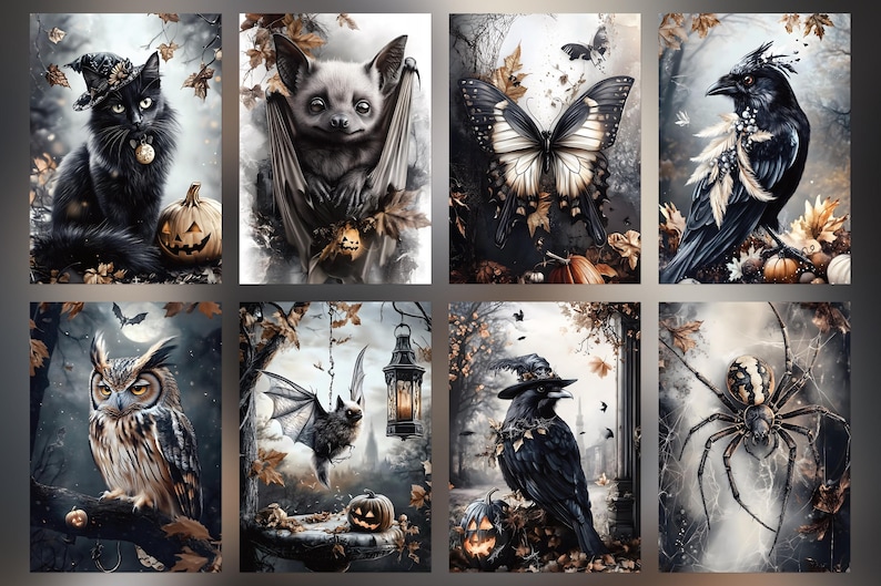 Grunge Halloween Digital Paper: Spooky Junk Journal Pages, Creepy ...