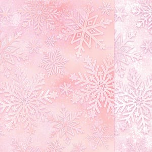 Pastel Snowflake Pattern Digital Papers: Christmas Winter Background ...