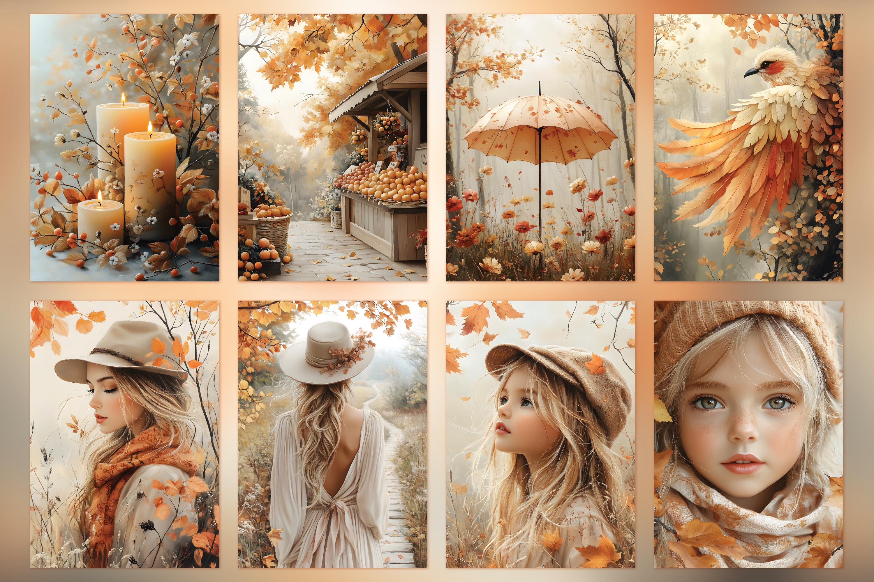 Autumn Digital Paper Set: 140 Fall Scrapbooking Designs (A4, 300 DPI ...