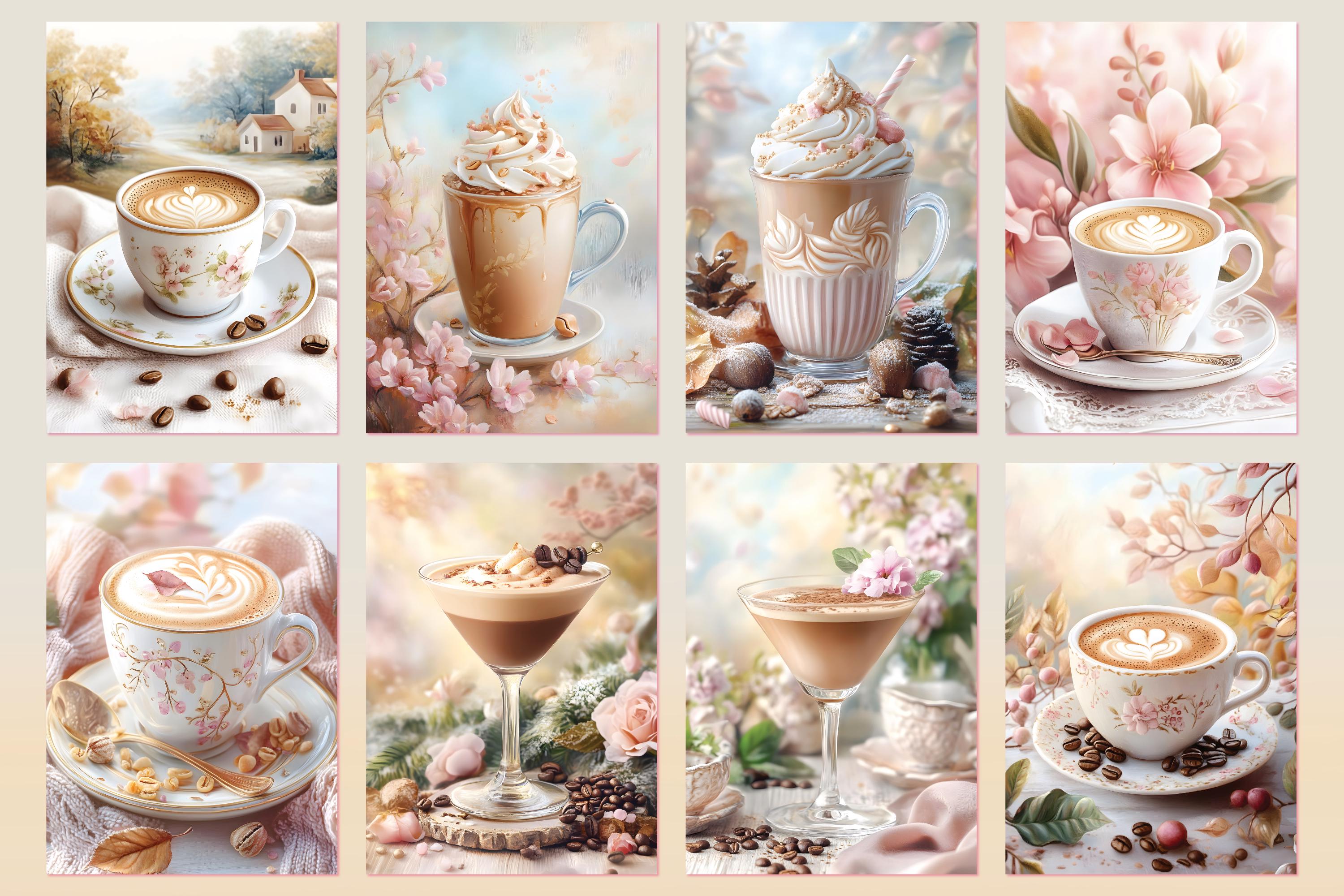 Coffee Digital Paper Pack: Vintage Cafe Ephemera (90 JPG Files A4 Size ...