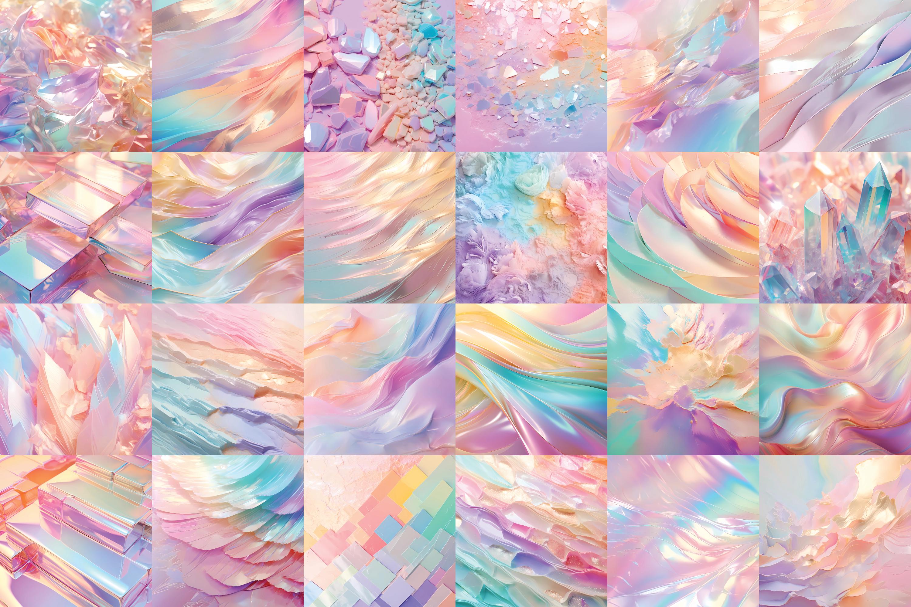 Rainbow Pastel Background Bundle I Printable Digital Papers Set I ...