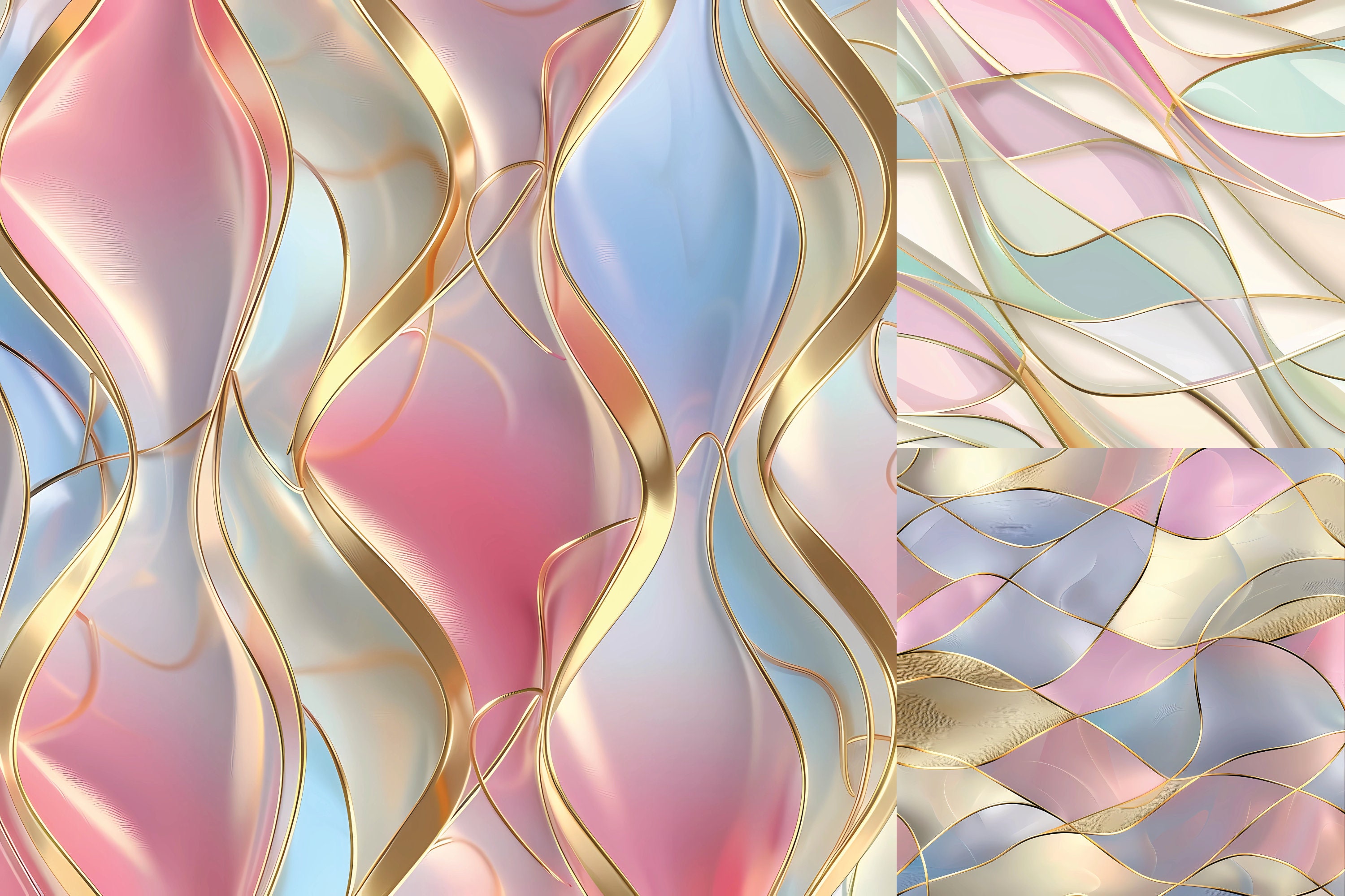 Elegant Pastel Pattern Printable Digital Papers for Covers ...