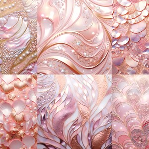Elegant Pink Pattern Printable Digital Papers for Covers, Scrapbooks ...