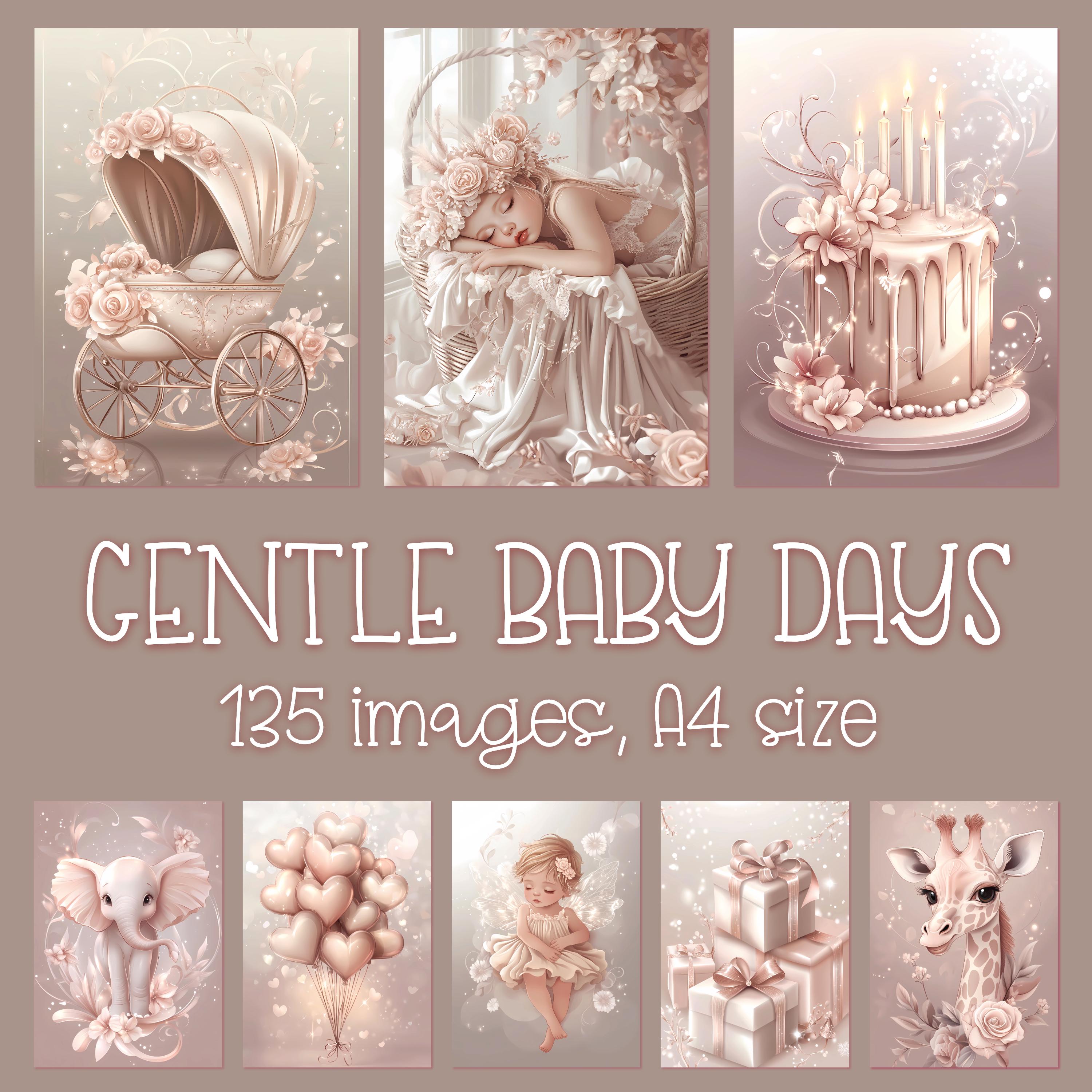 Beige Baby Digital Papers: Nursery Wall Art, Newborn Cards (digital ...