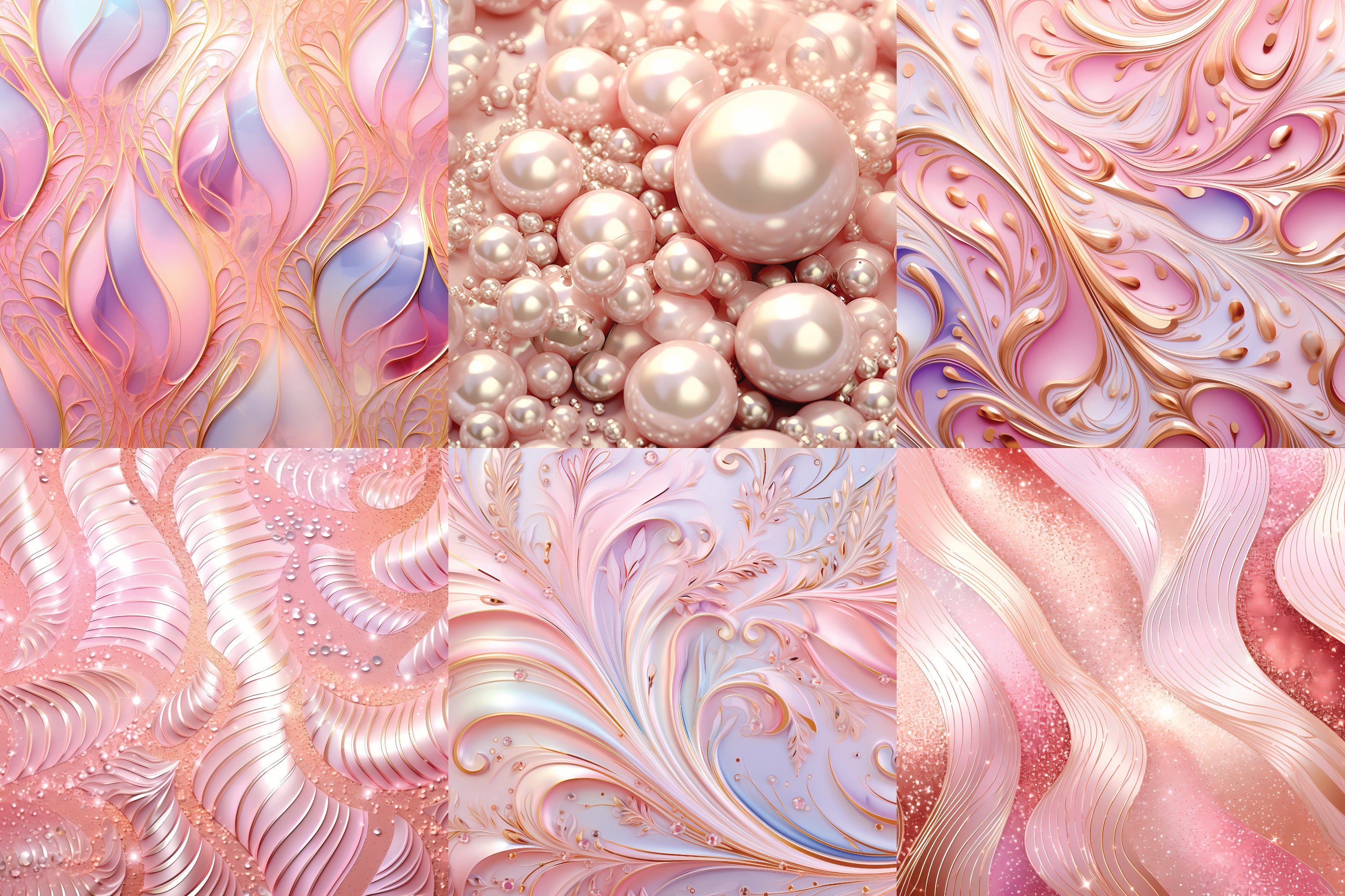 Elegant Pink Pattern Printable Digital Papers for Covers, Scrapbooks ...