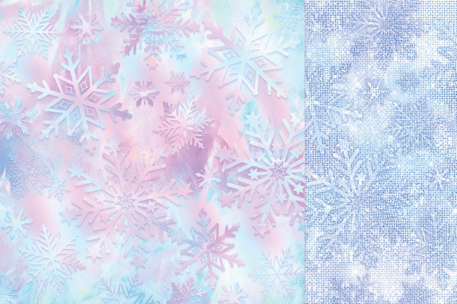 Pastel Snowflake Pattern Digital Papers: Christmas Winter Background ...