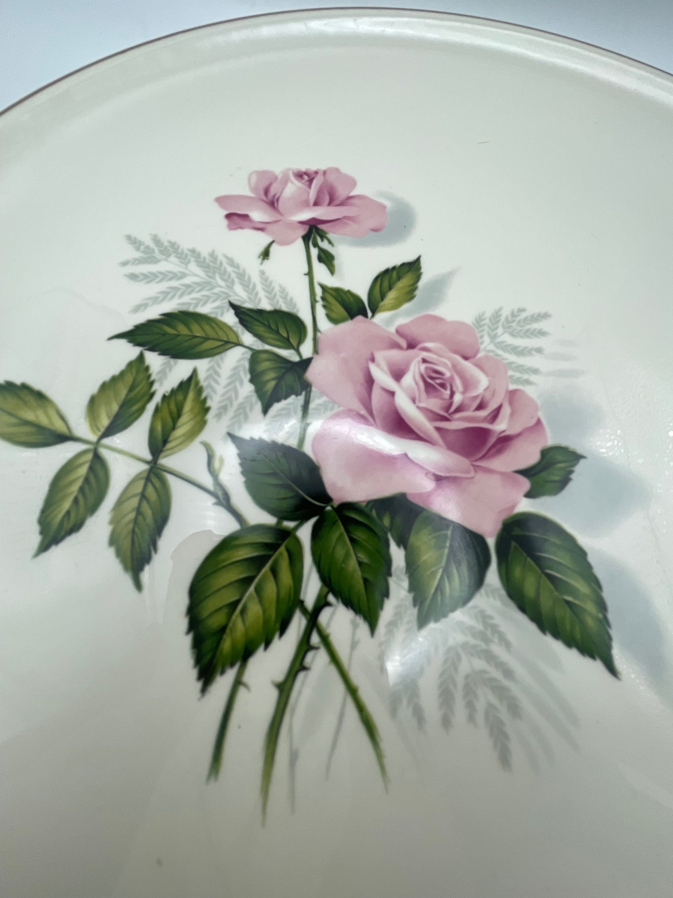 Vintage Taylor Smith Taylor Pink Rose Dinner Plate - Etsy