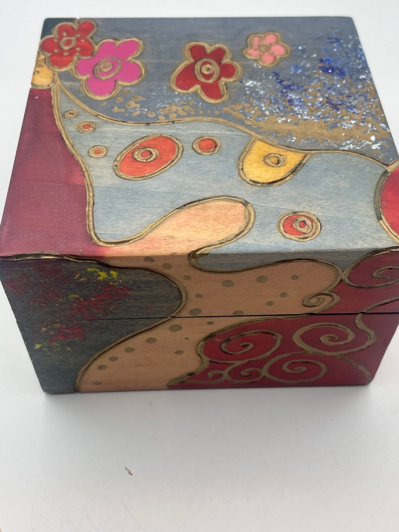 Hand-painted and Hand-carved Wood Trinket Box Artistry - Etsy