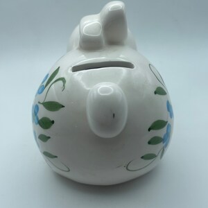 Vintage Bunny Bank With Blue Flowers - Charming Collectible Décor - Etsy