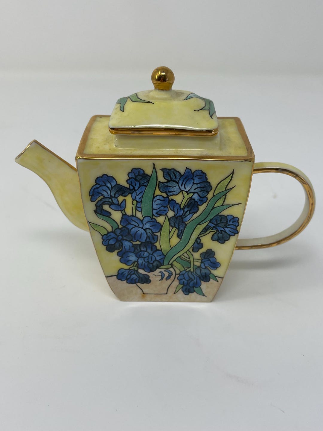 Van Gogh Blue & Yellow Floral Mini Teapot – Amsterdam Dutch Art ...