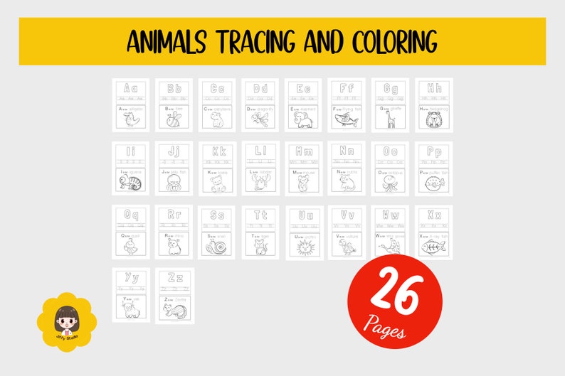 26 Printable Alphabet - Tracing Worksheets - Coloring Pages ...