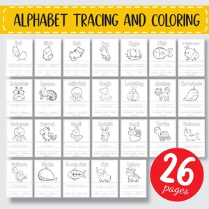Uppercase and Lowercase Alphabet - Tracing Worksheets - Coloring Pages ...