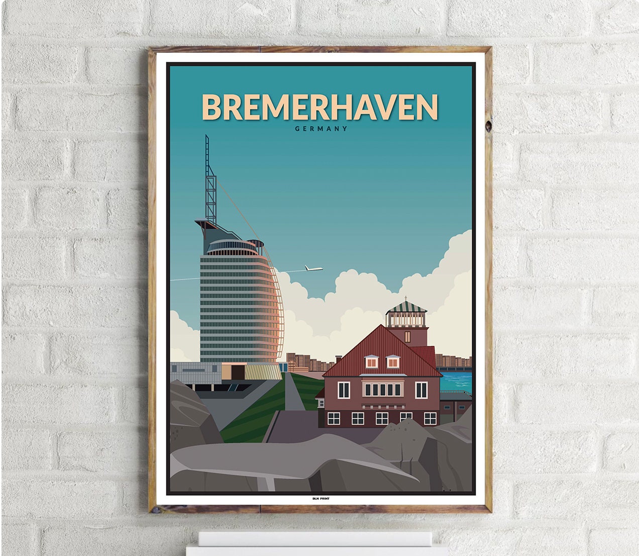 Bremerhaven (1) - Vintage Travel Poster - Etsy.de