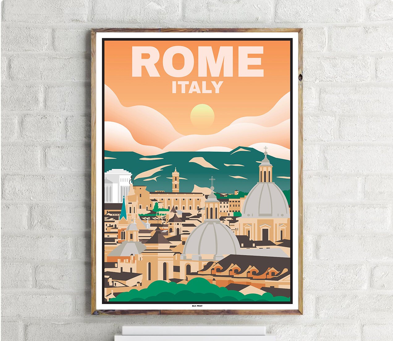 Gianicolo Rome 1 Vintage Travel Poster - Etsy
